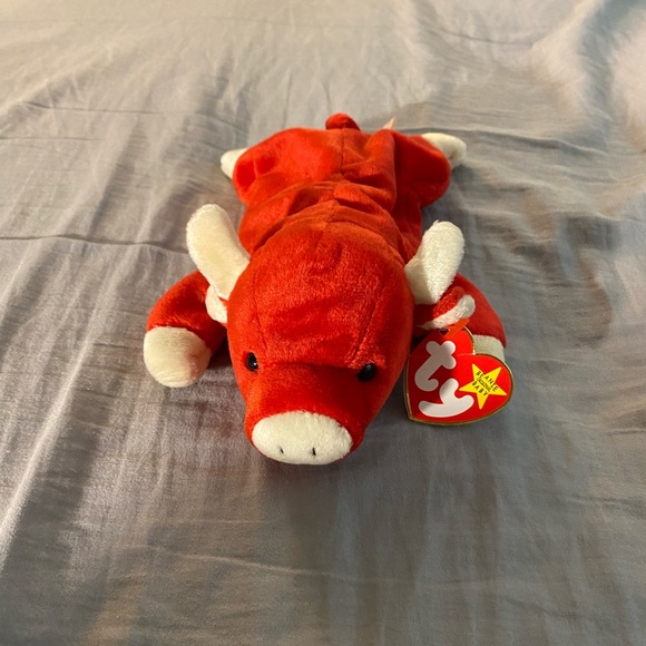 Ty | Toys | Vintage Snort The Bull Beanie Baby | Poshmark